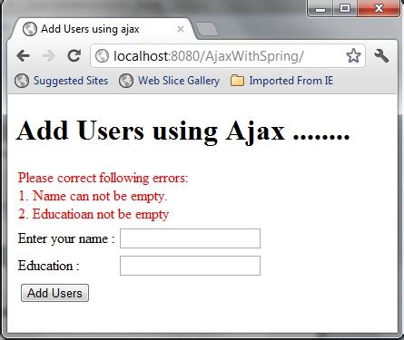 Spring MVC And JQuery For Ajax Form Validation Java Code Geeks