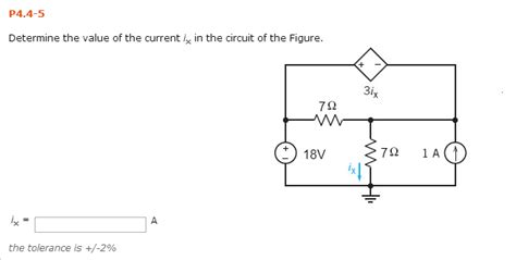 Solved Determine The Value Of The Current Ix In The Circuit