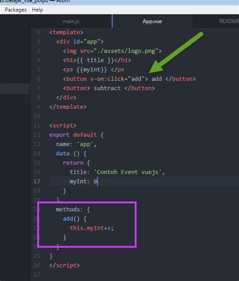 Dimensi Tutupbotol Belajar Dasar Event Di Vuejs