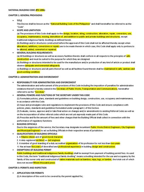 Building Code Reviewer Pdf Building Ventilation Architecture
