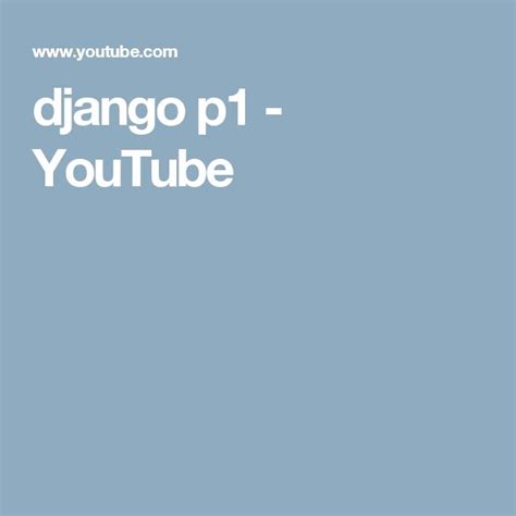 Django P1