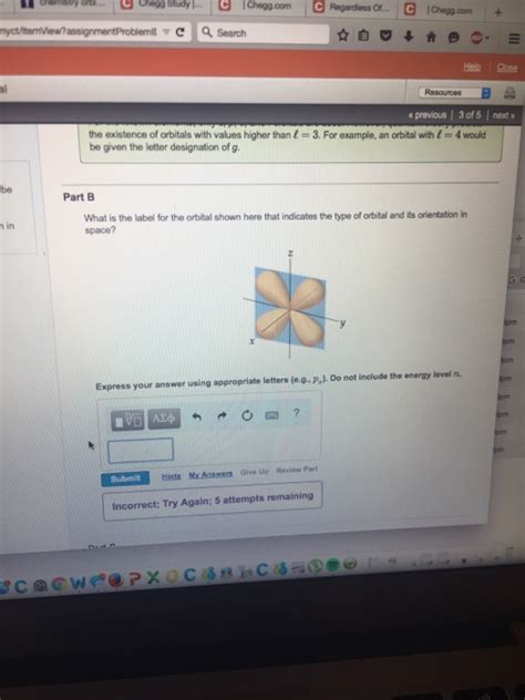 Solved What Is The Label For The Orbital Shown Here That