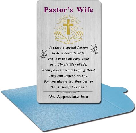 Amazon Com Ee Yu Pastors Wife Appreciation Card Pastors Wife Birthday Easter Gifts
