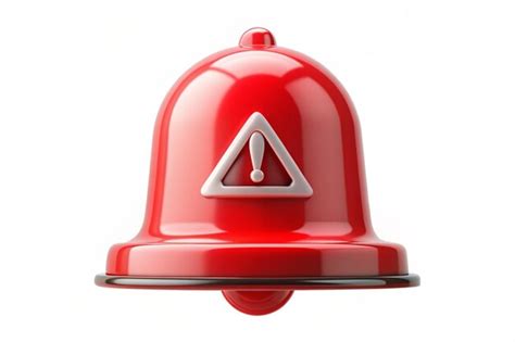 3d Red Danger Attention Bell Or Red Emergency Notifications Alert On Rescue Warning 3d Icon