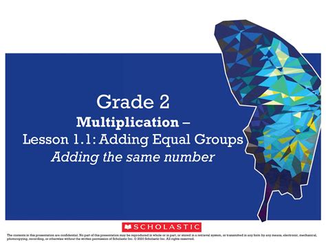 Grade 2 Lesson 611 Multiplication Adding Same Number Pptx Scholastic Education International