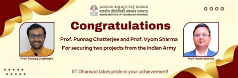 Congratulations To Prof Punnag Chatterjee Phd And Prof Vyom Sharma