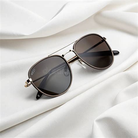 Classic Sunglasses On Pure White Background Stock Illustration