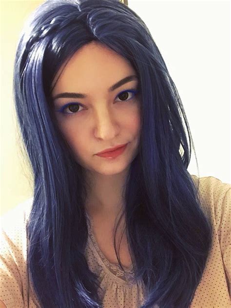Evie Descendants Movie Style Adult Wig Dark Blue Etsy