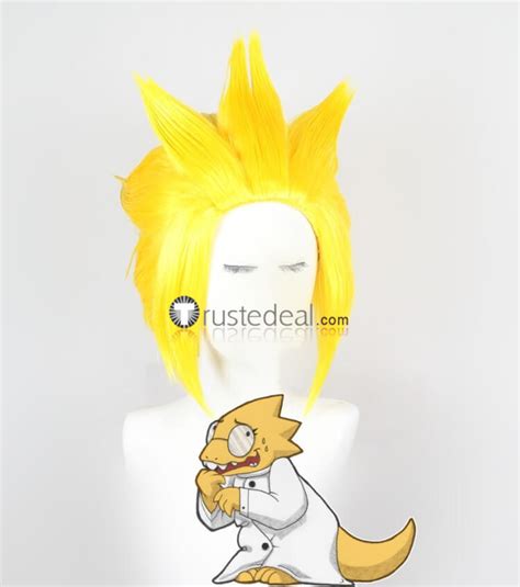 Undertale Betty Bete Noire Alphys Yellow Pink Styled Cosplay Wig