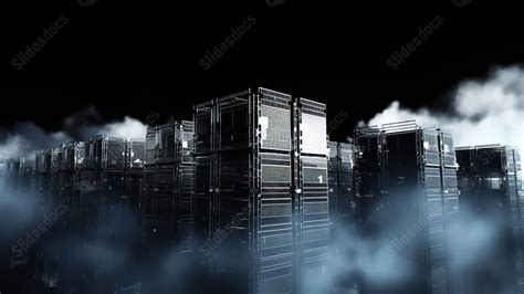 a 3d depiction of cloud data center security measures powerpoint