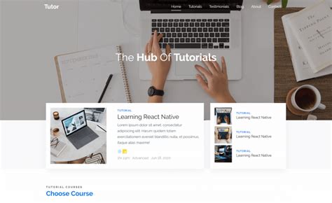 Tutor Free Responsive Bootstrap 4 HTML5 Educational Website Template ThemeWagon