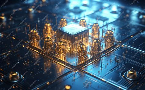 Premium Photo Artificial Intelligence Quantum Computer Technology Concept