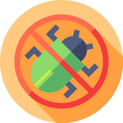 No Bugs Flat Circular Flat Icon
