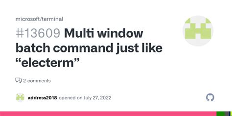 multi window batch command just like “electerm” · issue 13609