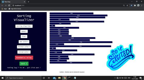 sorting visualizer created by me and my friend akshat jain ashutosh