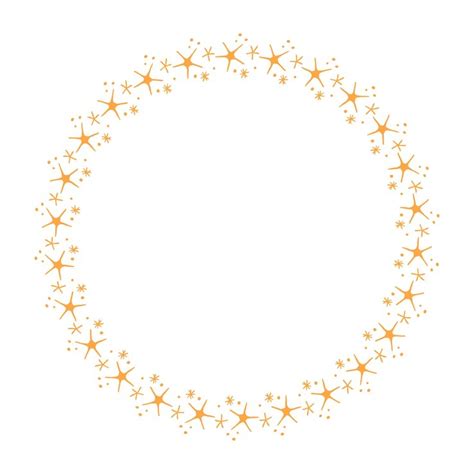 Premium Vector Vector Stars Frame Round Border Frames With Star