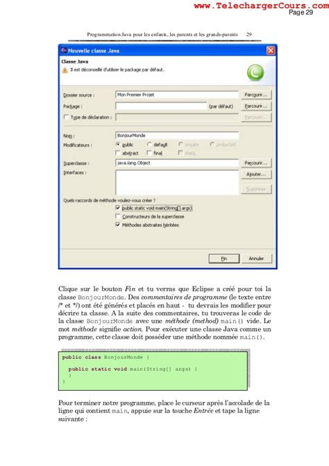 telecharger cours java pour debutant pdf