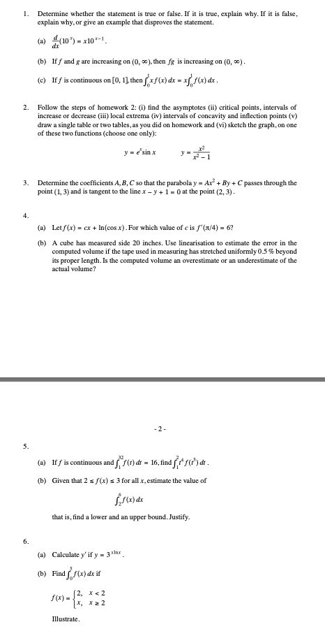 solved 1 determine whether the statement is true or false
