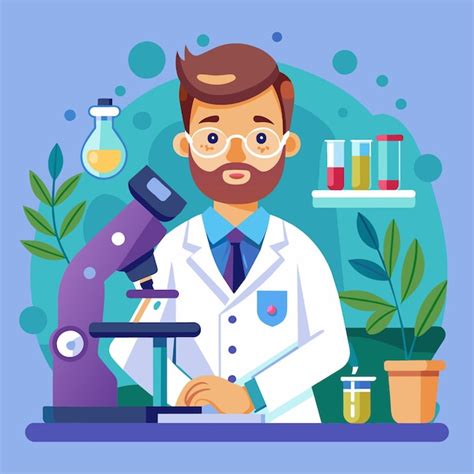 Premium Vector Pathologist Vector Illustration Flat Style Medical