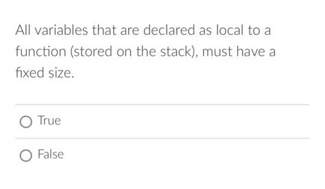 Solved All Variables That Are Declared As Local To A