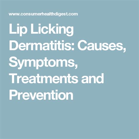 Lip Licking Dermatitis Treatment At Juan Pate Blog