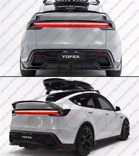 For 2025 2026 Tesla Model Y Juniper Yofer Gloss Black Rear Bumper