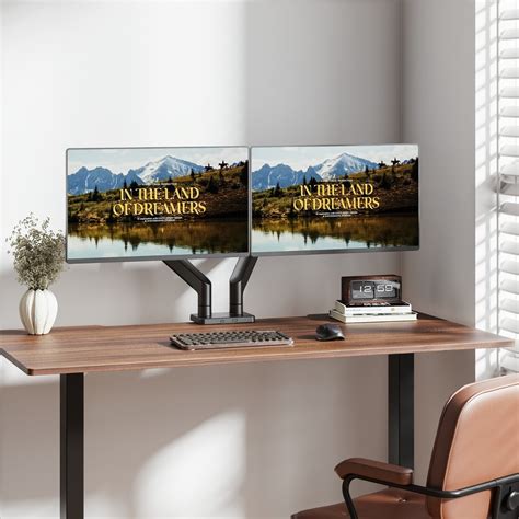Electriq Premium Spring Assisted Dual Monitor Arm Laptops Direct