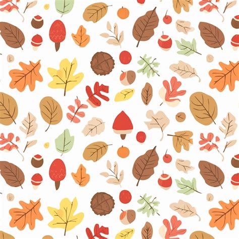 Premium Vector Autumnal Forest Pattern Premium Vector Autumnal Forest Pattern