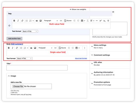 ckeditor 5 toolbar items of multi value field typically paragraphs