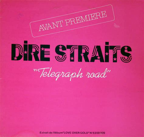 Dire Straits Telegraph Road 12 Promo Vinyl Single Vinyl Album Cover