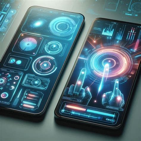 Create A Futuristic Mobile App Interface With A Sleek And Modern Design Showcasing Premium Ai