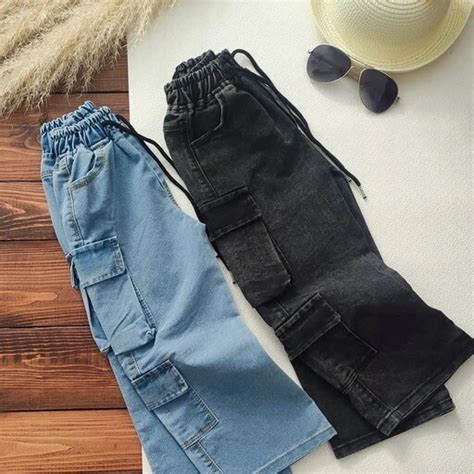 خرید و قیمت شلوار لی کارگو اسپرت مناسب دختر و پسر ترب