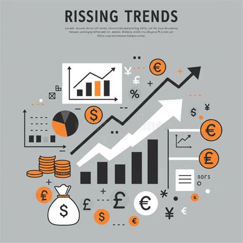 Graphical Illustration Showcasing Financial Data And Economic Growth Central Stock Illustration