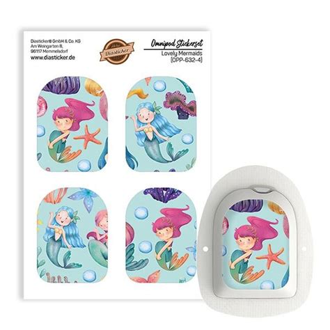 Omnipod Podsticker Lovely Mermaids 4er Set 649