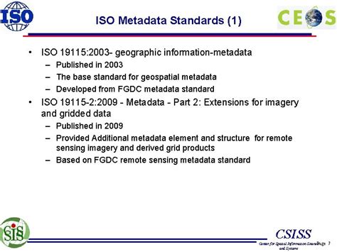 ISO TC 211 Standard Development Activities Related To