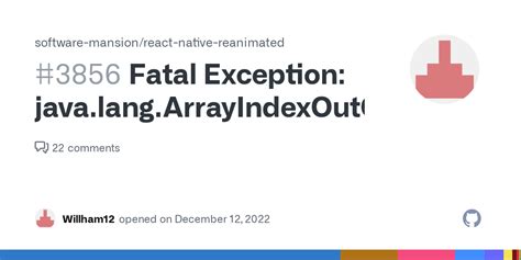 Fatal Exception Javalangarrayindexoutofboundsexception · Issue 3856