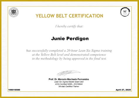 Leansixsigma Yellowbeltcertified Continuousimprovement Junie “gon