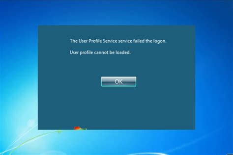 Fix User Profile Service Failed The Logon On Windows 7