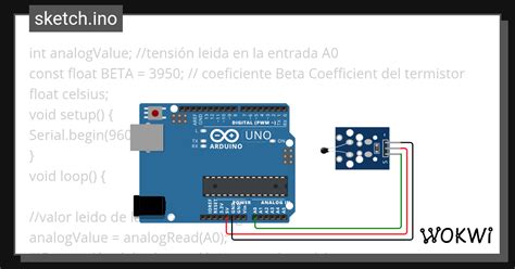 6 P6 Sensor De Temperatura Analógico Termistor Ntc Wokwi Esp32 Stm32