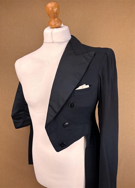 1930s Bespoke White Tie Evening Tailcoat Size 36 38