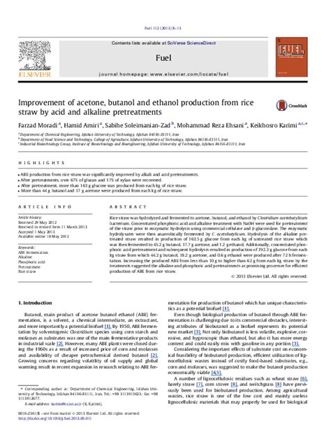 Pdf Improvement Of Acetone Butanol And Ethanol Production From Woody Biomass Using