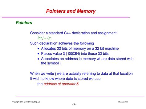 Pointers And Memory Overview Ppt Download