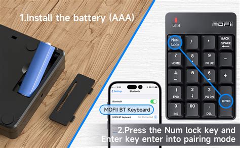 Amazon Com MOFII Bluetooth 5 1 Number Pad Wireless Numeric Keypad Silent 19 Keys USB Keypads