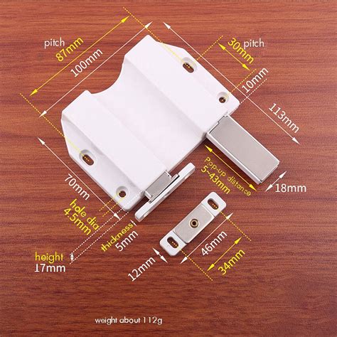 Magnetic Push Latch Heavy Duty Push To Open Abs Strong Suction Double