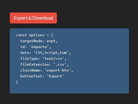 Export Data In Custom File Format Exportojs Css Script