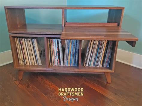 Record Player Console With Turntable Pull Out Shelf