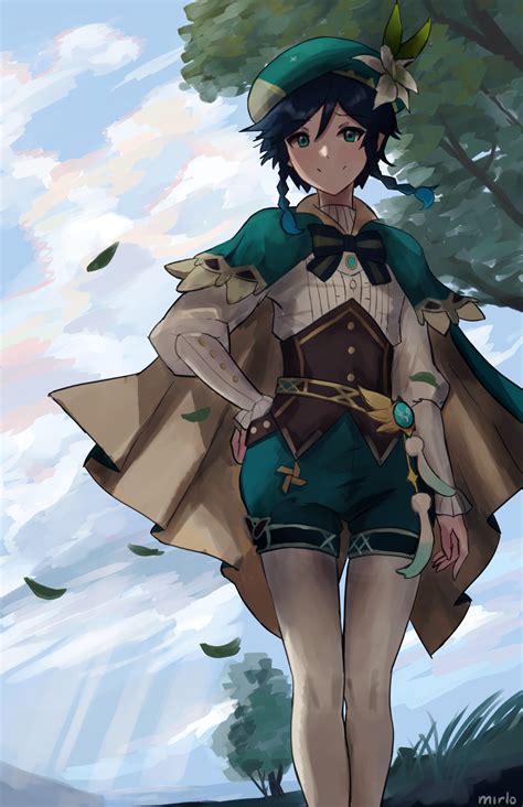 Venti Genshin Impact Drawn By Mirlo2hu Danbooru