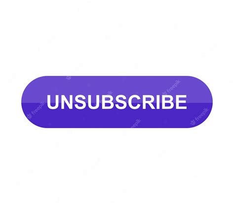 Premium Vector Unsubscribe Button