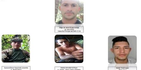 Antioquia Los 4 Cabecillas De Las Disidencias De Las Farc Que