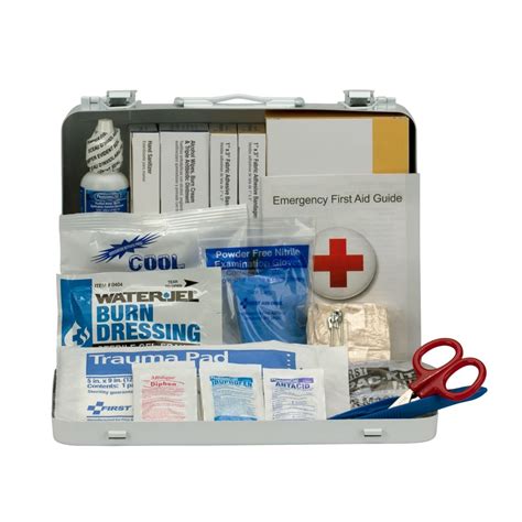 25 Person Vehicle First Aid Kit Metal Weatherproof Case Ansi Compliant